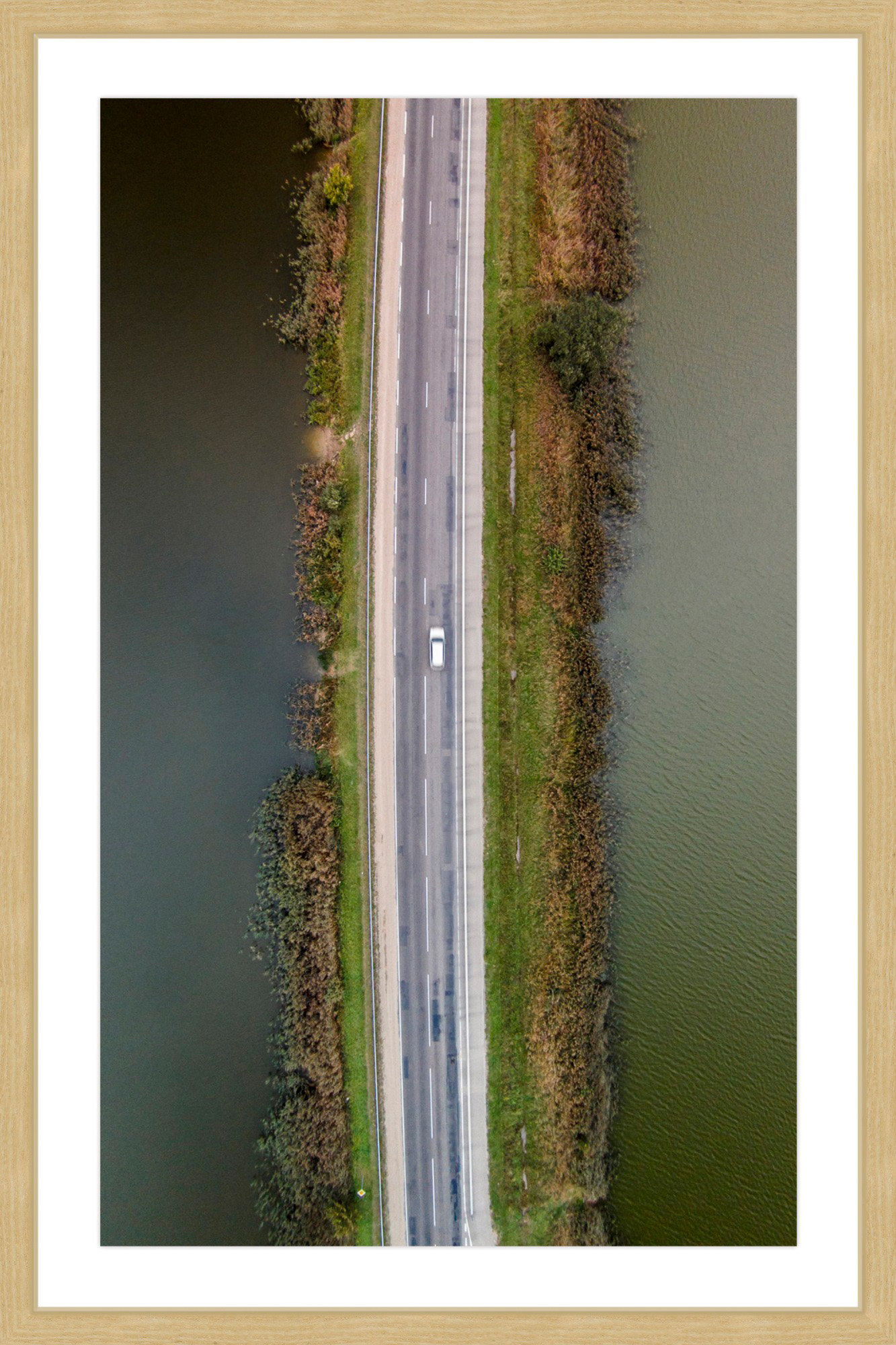 Marmont Hill 'Lanes Across Water' by Karolis Janulis Framed Photographic Print | Wayfair
